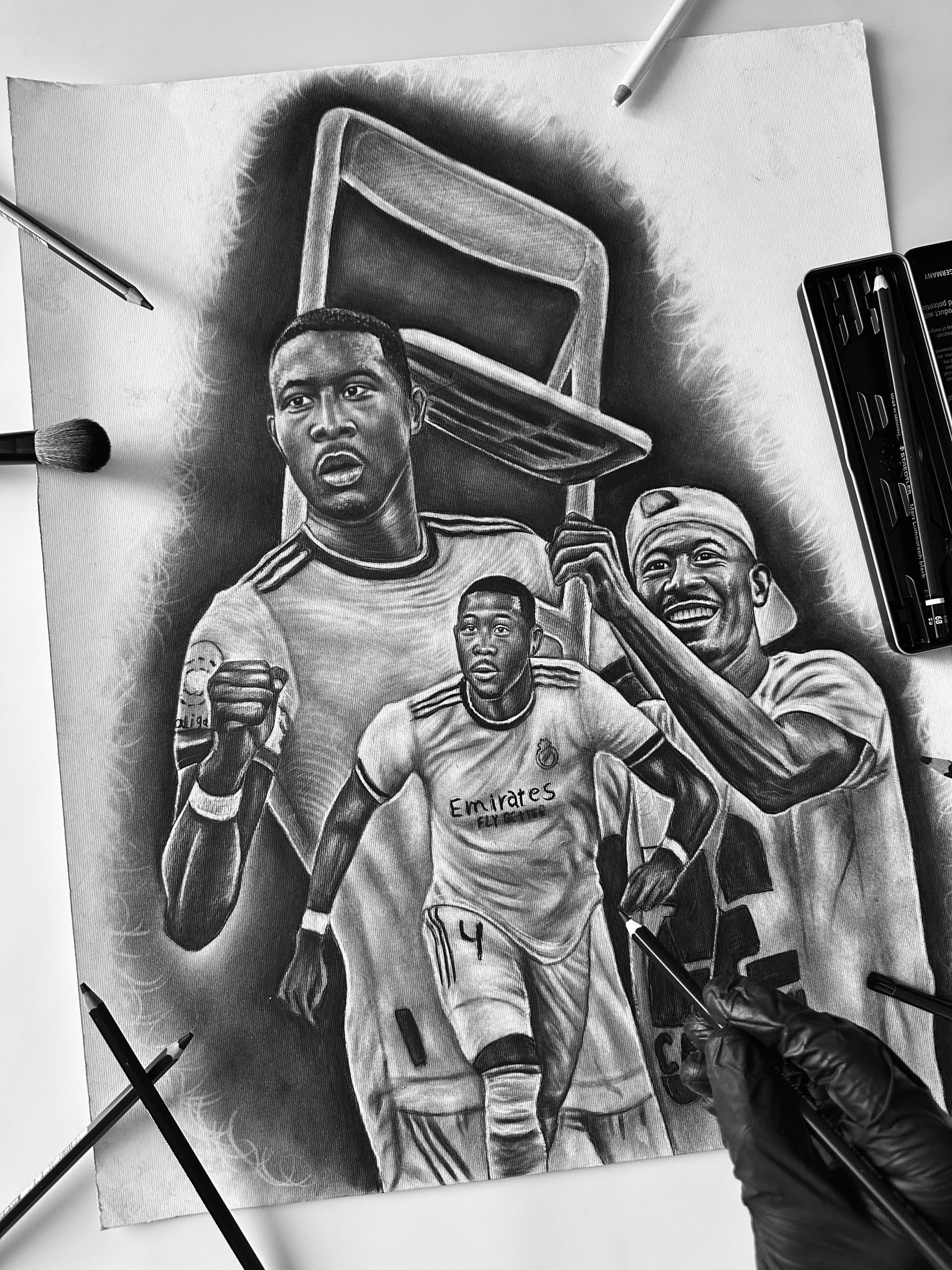 David Alaba Action Footy Wandbild / MyFooties